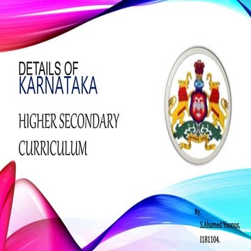 Karnataka state board curriculum | PPTX