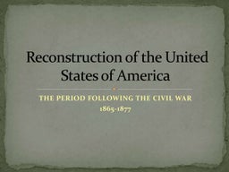 Reconstruction powerpoint | PPT