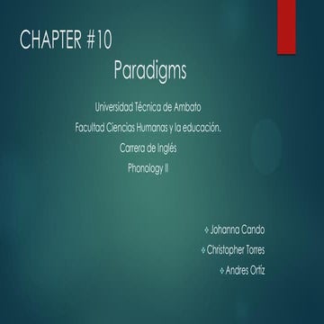 Paradigms chapter 10 | PDF