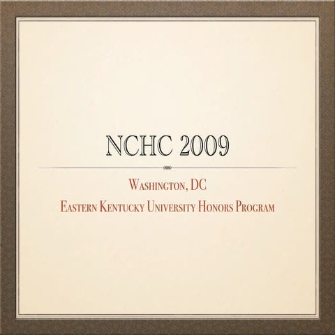2009 NCHC Washington DC | PPT