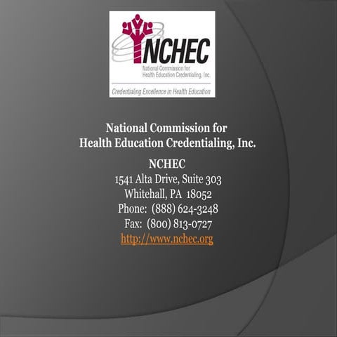 Nchec Presentation2011 | PDF