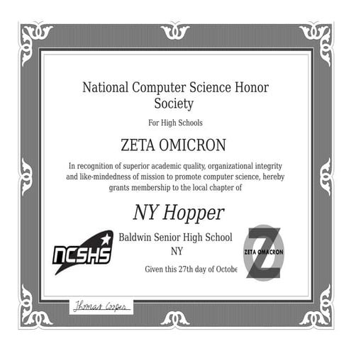 NCSHS Charter Certificate | PDF | Education