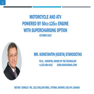 "Supercharged Motorcycle" Pitch Deck | PDF | Automotive Industry ...
