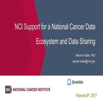 National Cancer Data Ecosystem and Data Sharing | PPTX