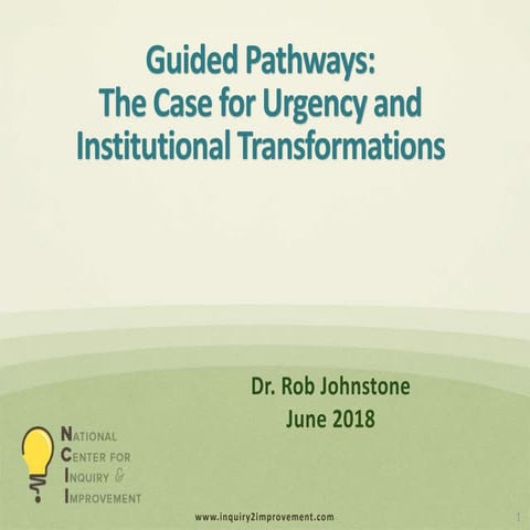 NCII Guided Pathways: Urgency and Transformations | PPTX