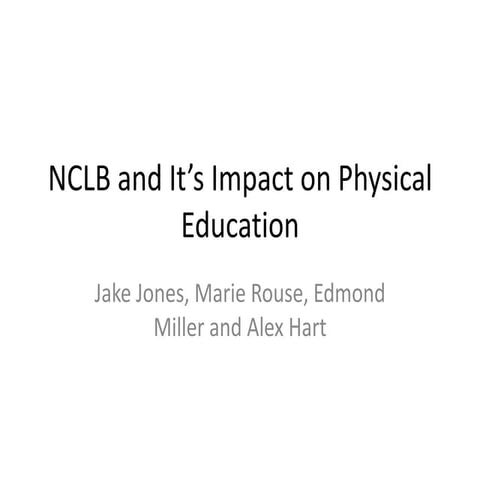 NCLB PE | PPTX