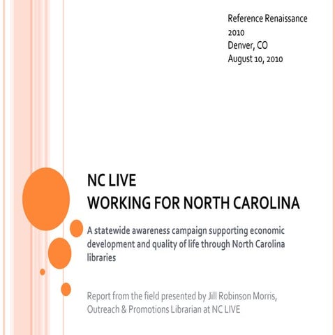 Presentation: NC LIVE - Working for North Carolina | PPT