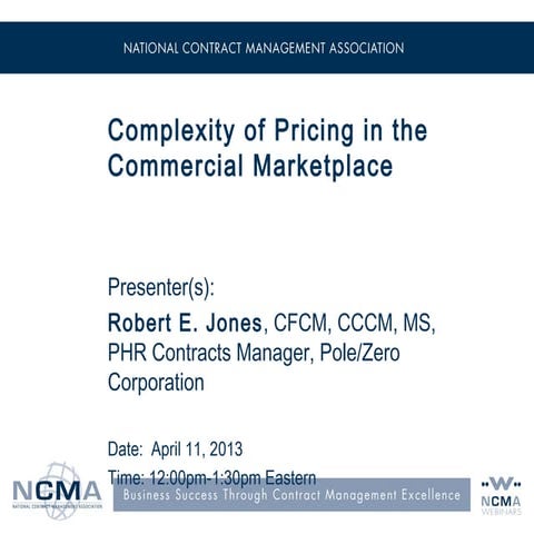 Complexity Of Pricing In Commercial Marketplace 04 11 2013 Ppt Business Business And Finance