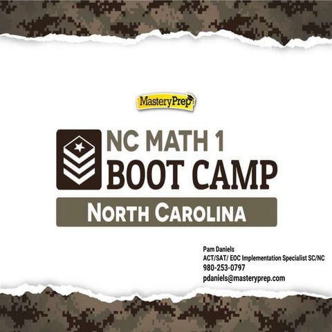 NC Math 1 EOC Boot Camp by MasteryPrep | PPTX