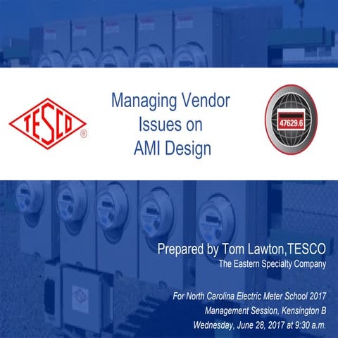 Managing Vendor Issues on AMI Design | PPT