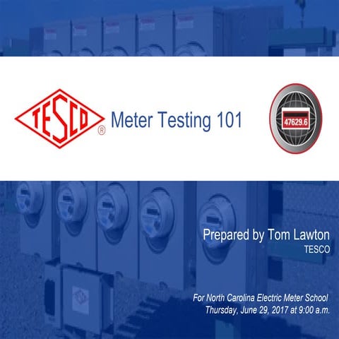 Meter Testing 101 | PPT | Business | Business and Finance