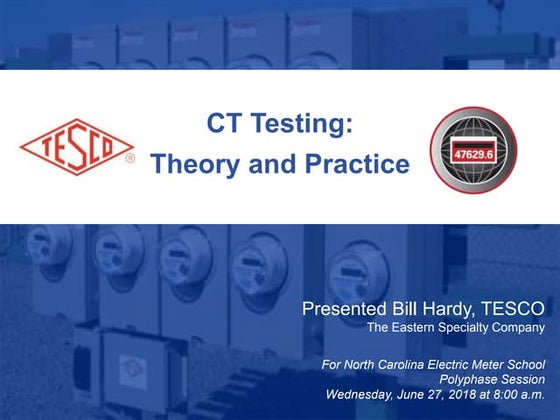 Current Transformers: Ratio & Burden Testing | PPT