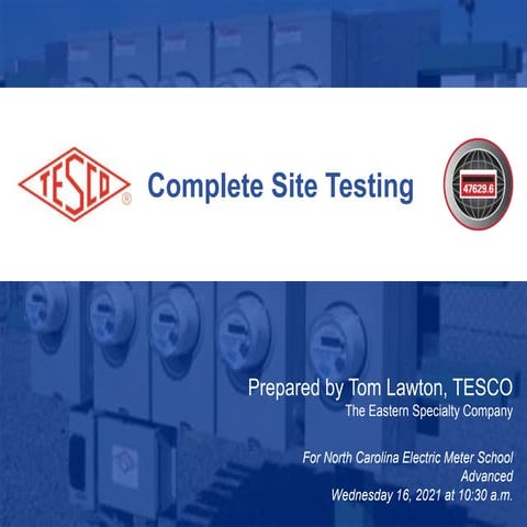 Complete Site Testing | PPTX