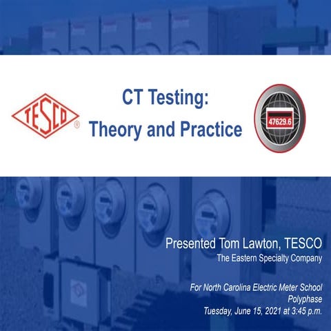CT Testing: Theory and Practice | PPT