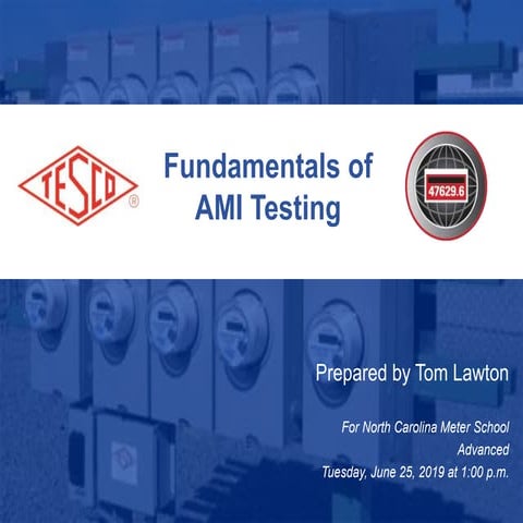 Fundamentals of AMI Testing | PPTX