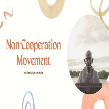 Non Cooperation Movement | India | Gandhi | Freedom Struggle | PPT