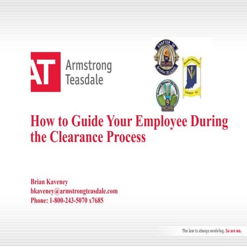 How to Guide Your Employee During the Clearance Process | PPTX