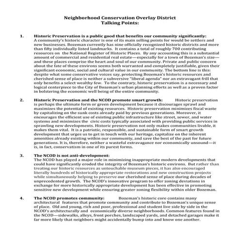 Ncod talking points | PDF