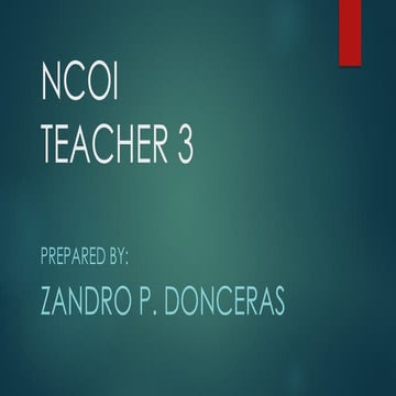 NCOI for Teacher IV Position Career Progression | PPTX