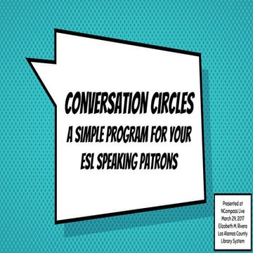 NCompass Live: Conversation Circles: A Simple ESL Program | PPT