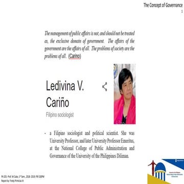 Ncpag.pa201.governance | PDF | Civic affairs | Politics