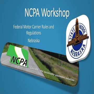 Federal Motor Carrier Rules and Regulations | PPTX