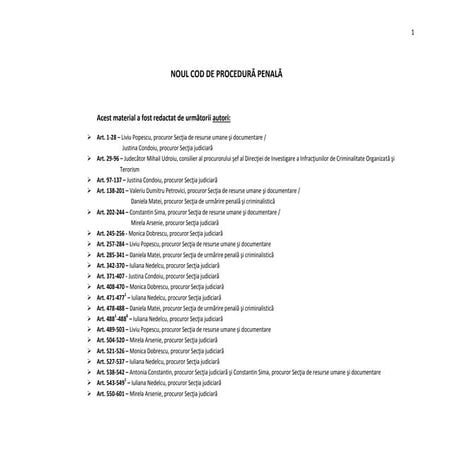 Noul cod de procedura penala actualizat 2024 | PDF
