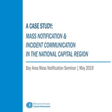 NCR case study presentation for bay area mass notification seminar | PPTX
