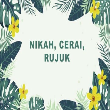 Nikah Cerai Rujuk dalam agama islam. | PPTX