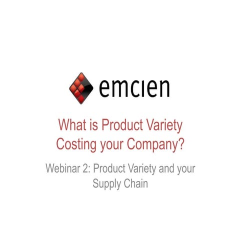 Product variety and your supply chain | PPT