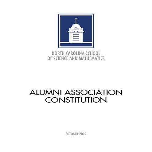 NCSSM Alumni Association Constitution | PDF