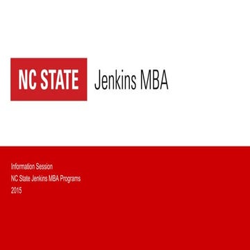 NC State Jenkins MBA Information Session -- updated April 2015 | PPTX ...