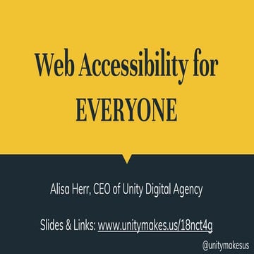 Web Accessibility for Everyone | PPTX