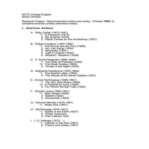 College Comp Reading List | PDF