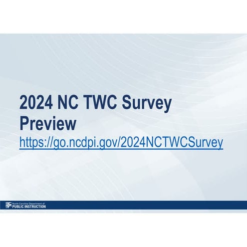 Preview of 2024 Teacher Working Conditions Survey | PDF