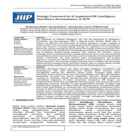 Strategic Framework For AI-Augmented ISR In NCW | DOCX