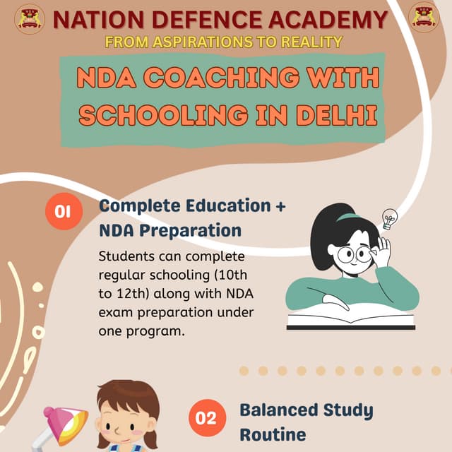 NDA COACHING WITH SCHOOLING IN DELHI BY NATION DEFENCE ACADEMY | PDF