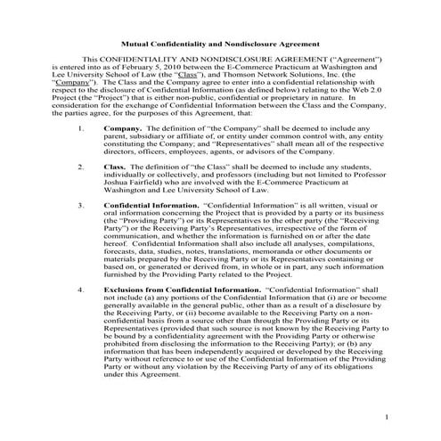 Nda (Draft 2) | DOCX