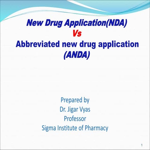 INDA/NDA/ANDA | PPTX