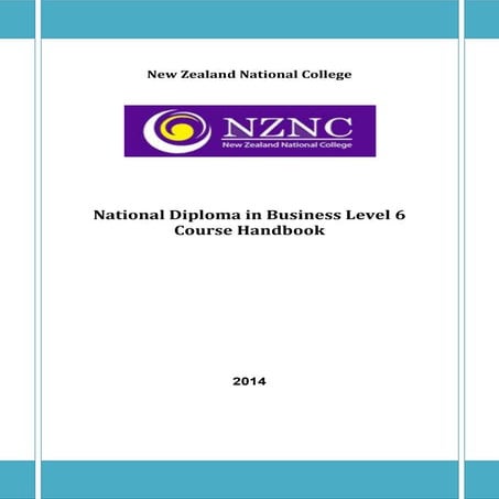 New Zealand National College Ndb l6 course handbook | PDF