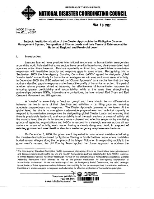 Memo Re-implementing Guidelines on the use of ICS | PDF