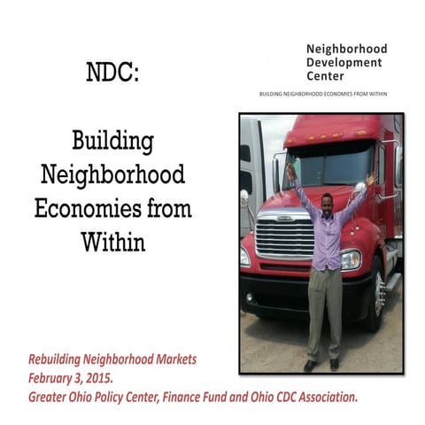 Presentation on the Neighborhood Development Center | PPT