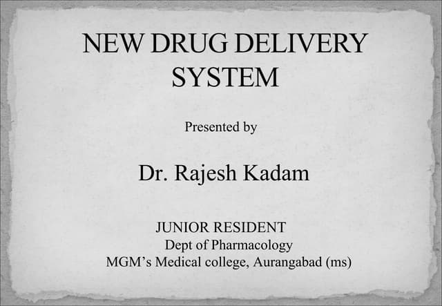 Pulsatile Drug Delivery System | PPTX