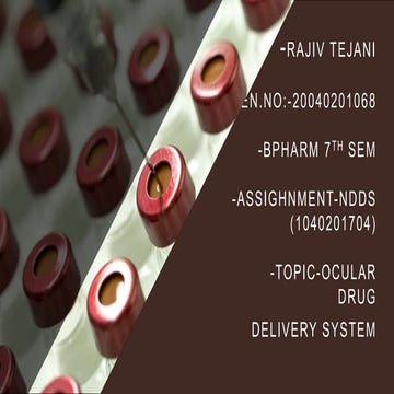 Suprachoroidal drug delivery system | PPTX