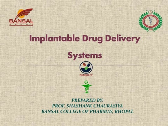 Novel Drug Delivery System (NDDS) | PPT