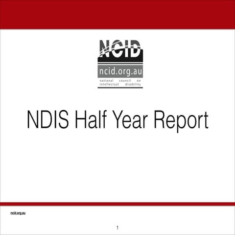 NDIS Report December 2014 | PPT