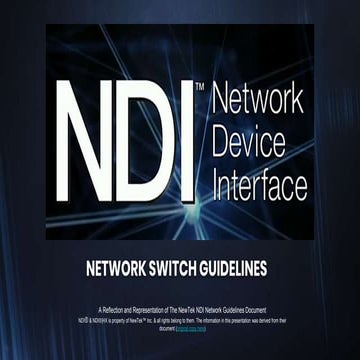 NDI network switch recommendations | PPTX