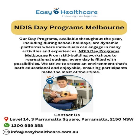 NDIS Day Programs Melbourne (2).pdf Easy Healthcare | PDF