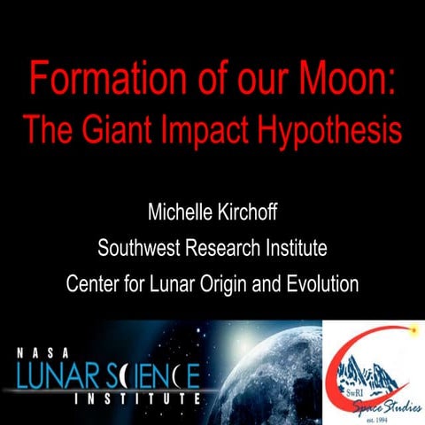 Moon formation processes | PPT