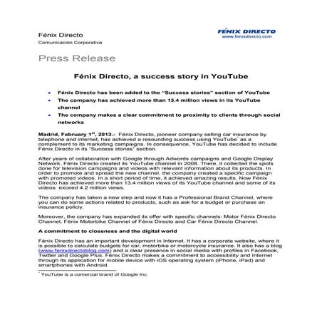 Fénix Directo, Case Study | PDF